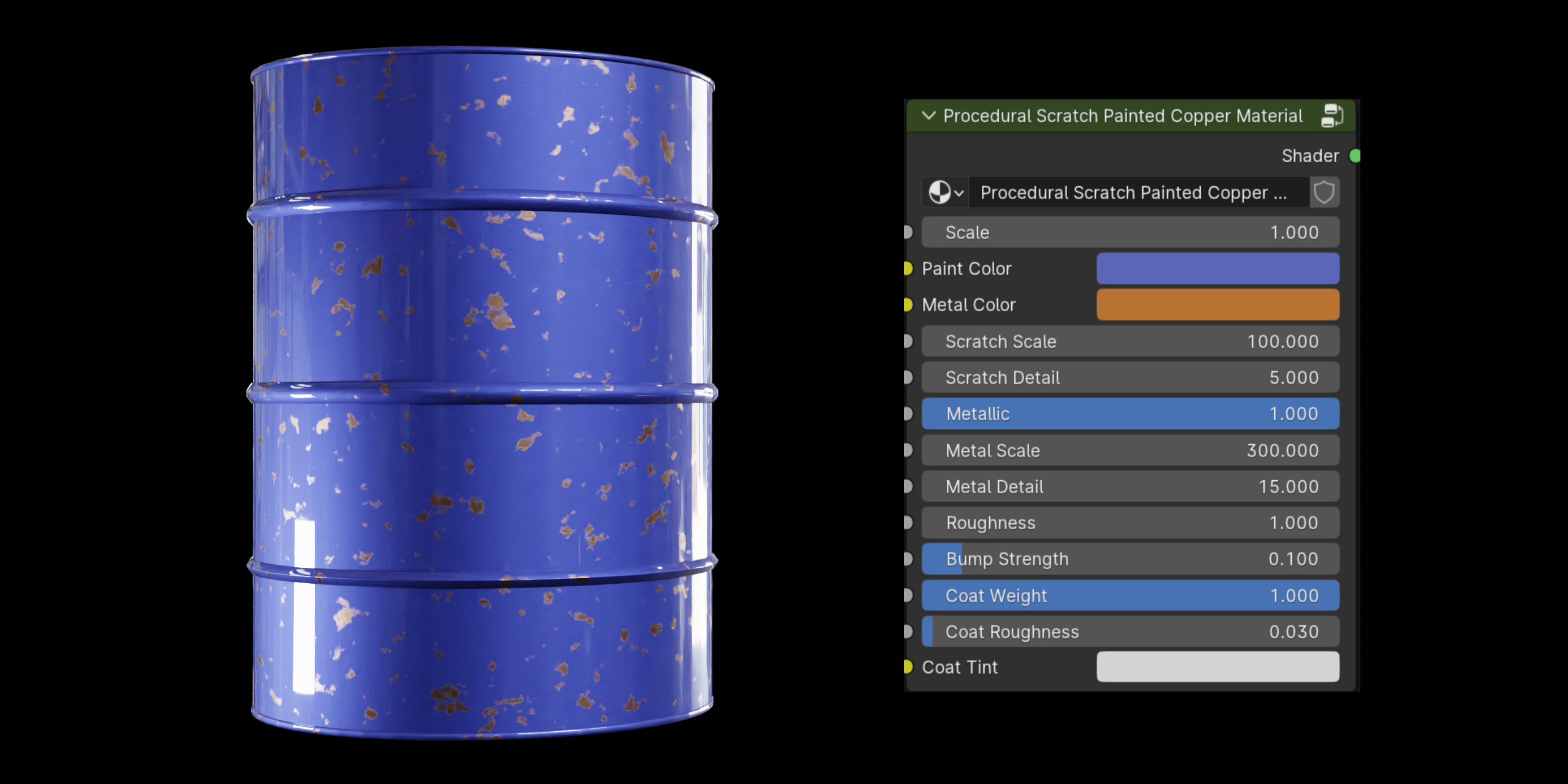 Blender Procedural Painted Metal Materials - Blender Market