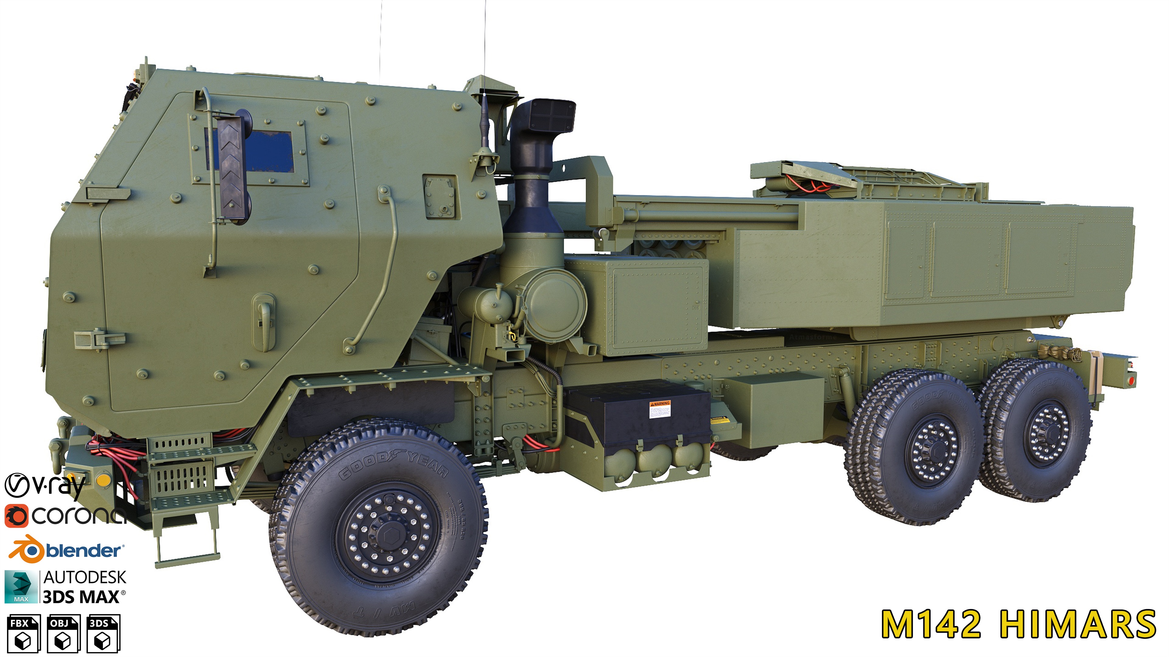 M142 HIMARS multiple rocket launcher - Blender Market
