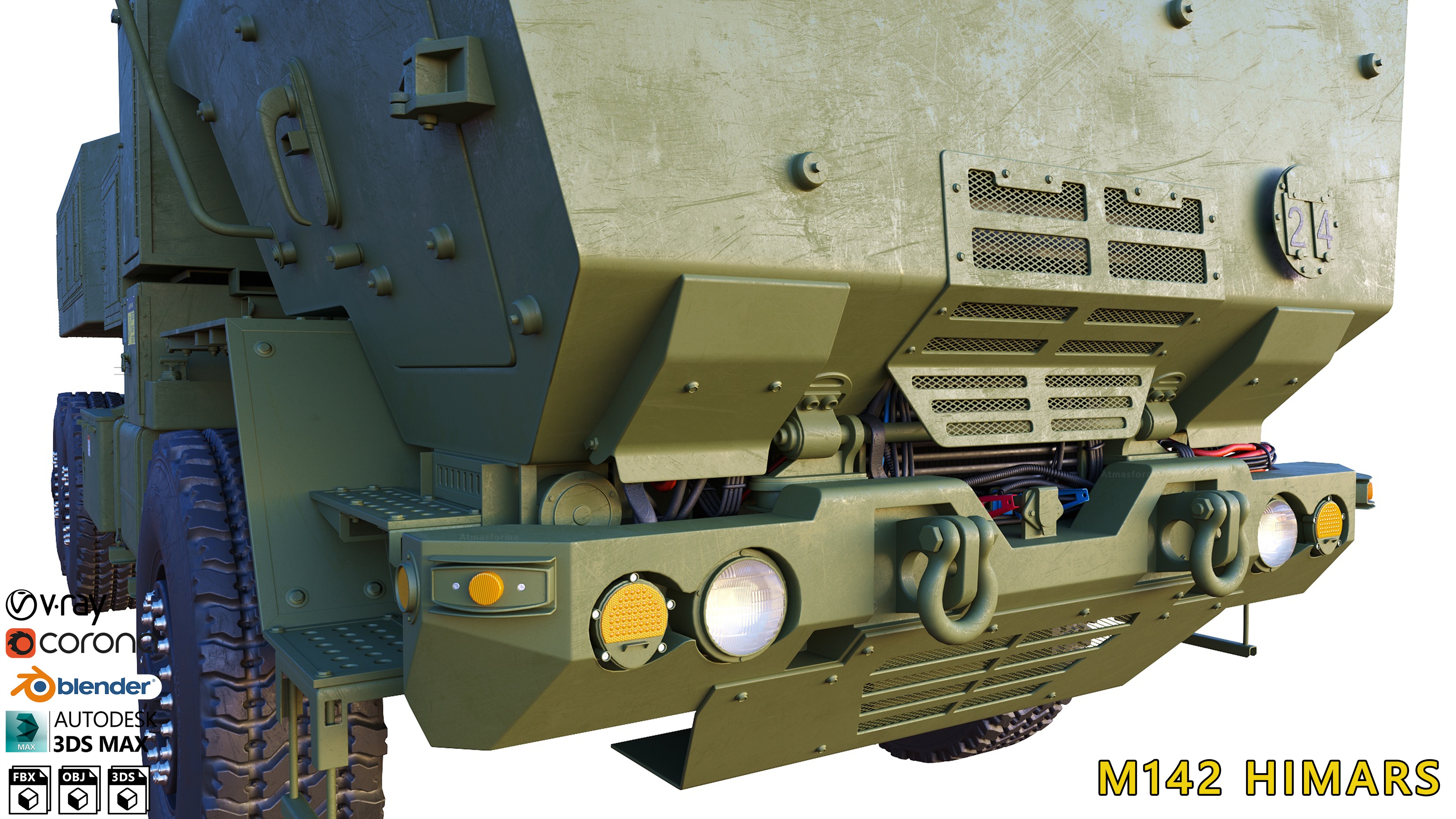 M142 HIMARS multiple rocket launcher - Blender Market