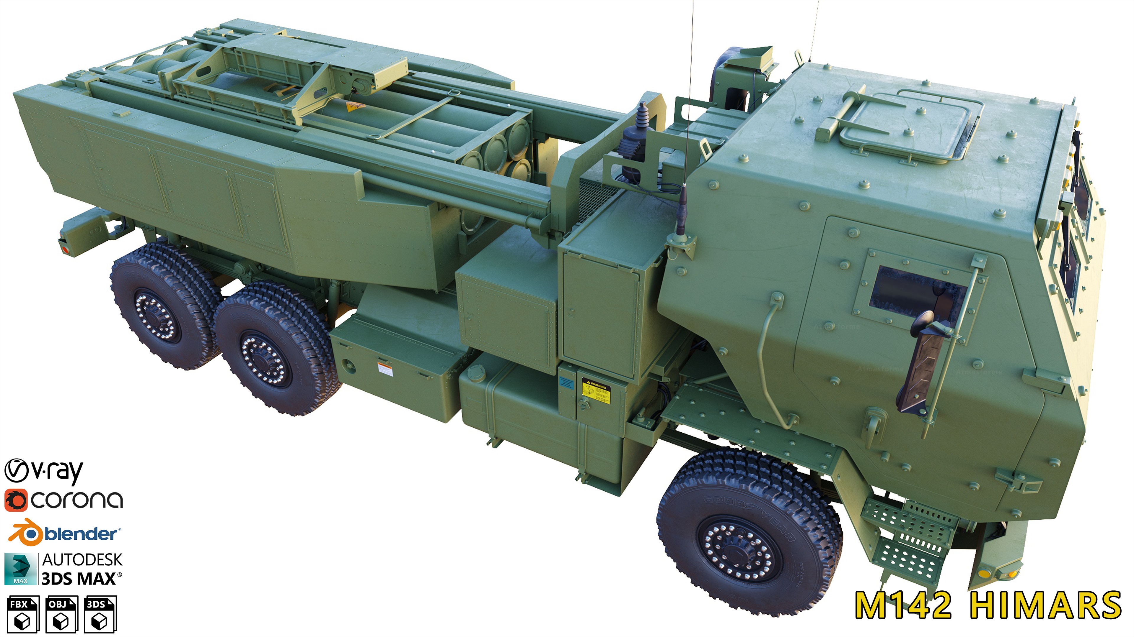M142 HIMARS multiple rocket launcher - Blender Market