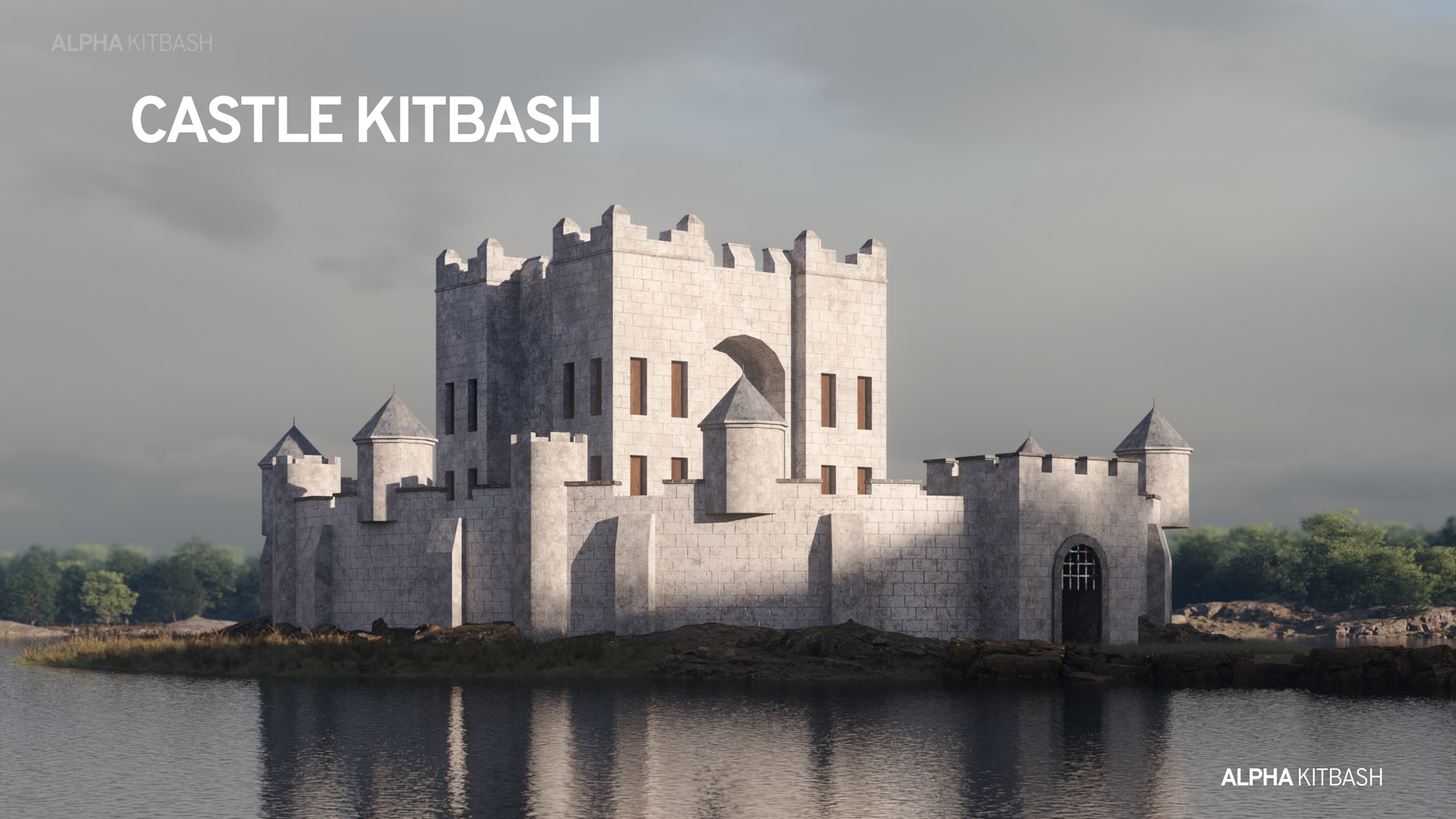 Castle Kitbash - Blender Market