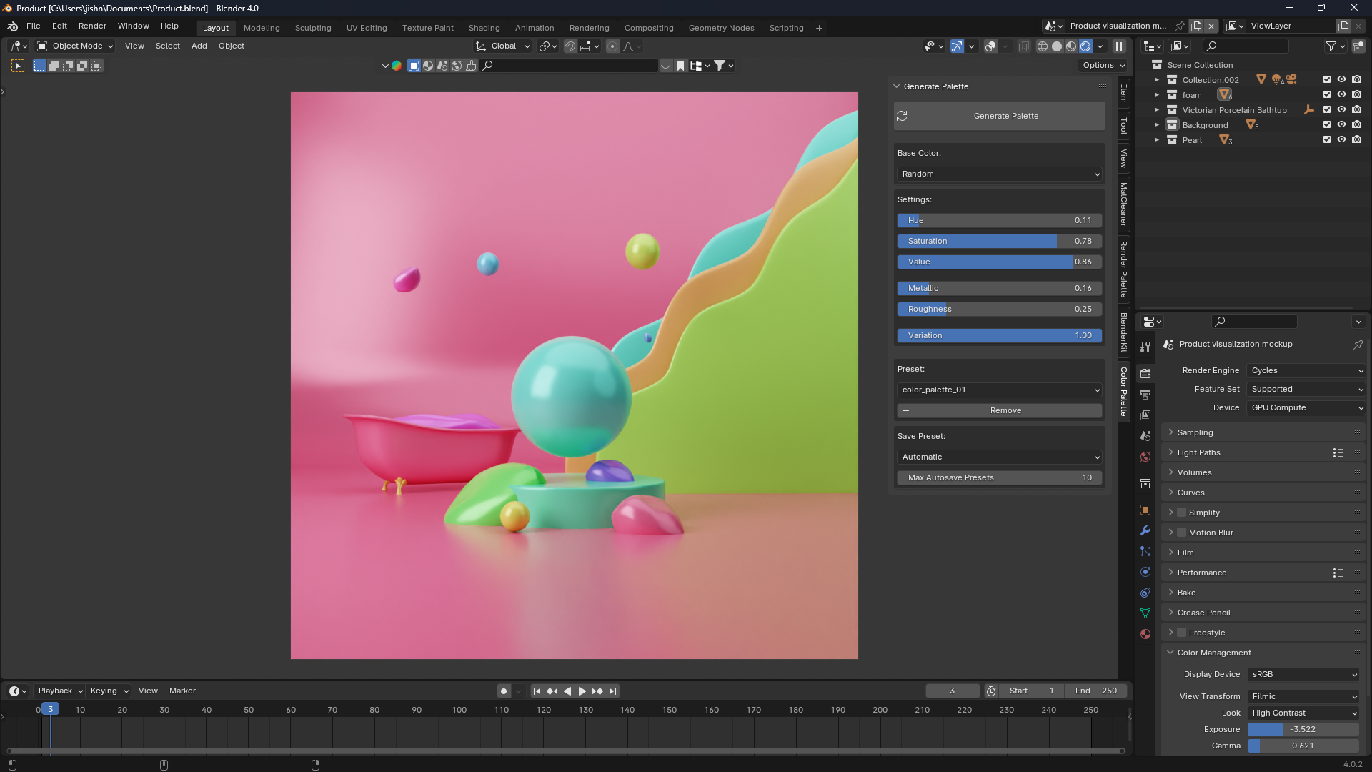 Color Palette - Blender Market