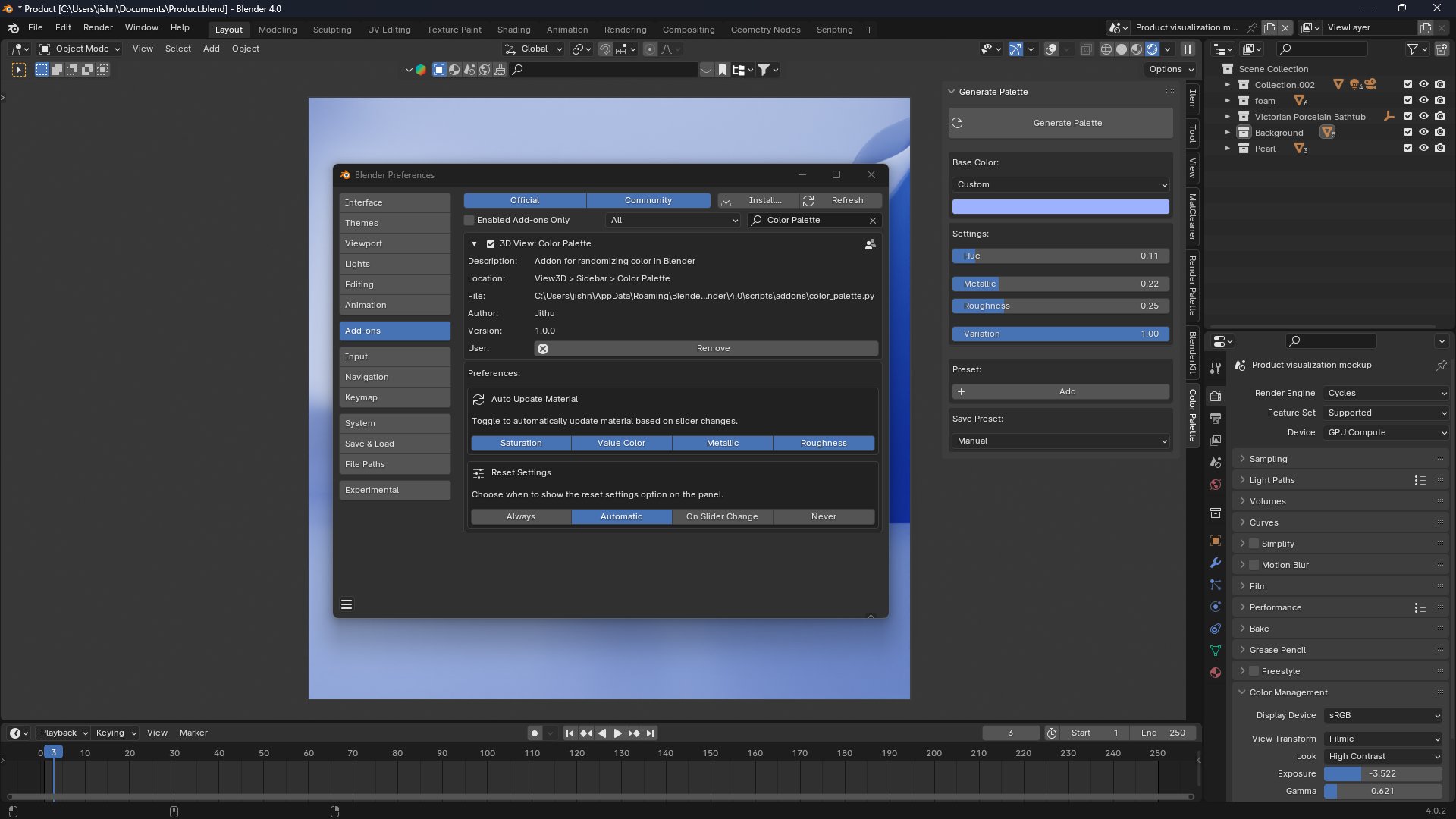 Color Palette - Blender Market