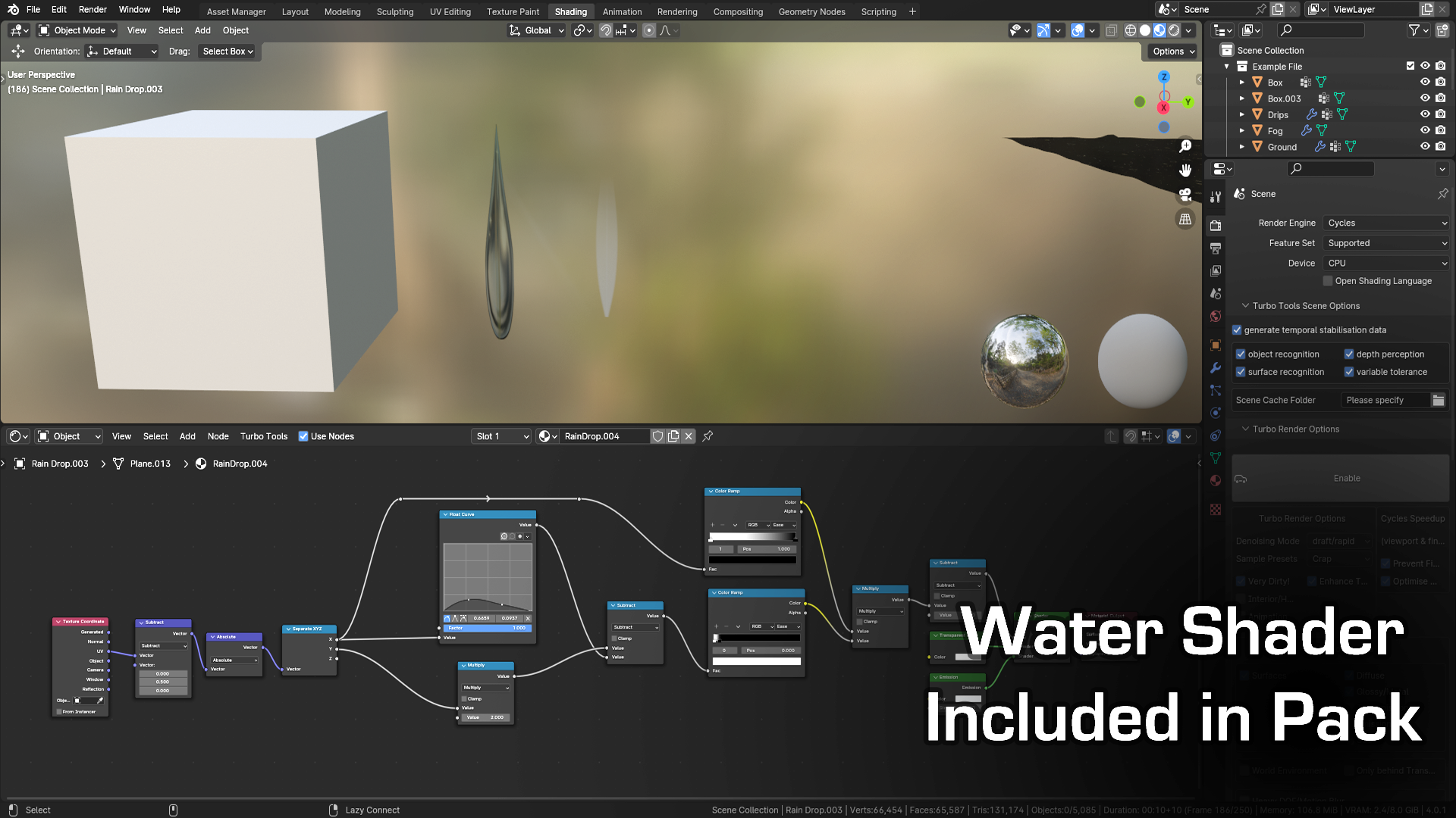 Blender 4 Procedural Rain Geometry Node Pack - Blender Market