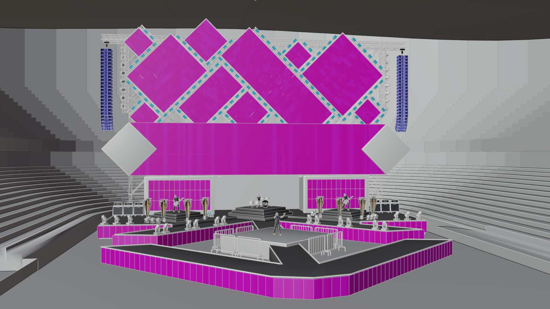 ARENA ANIMATED CONCERT SHOW 3D model - Blender Market