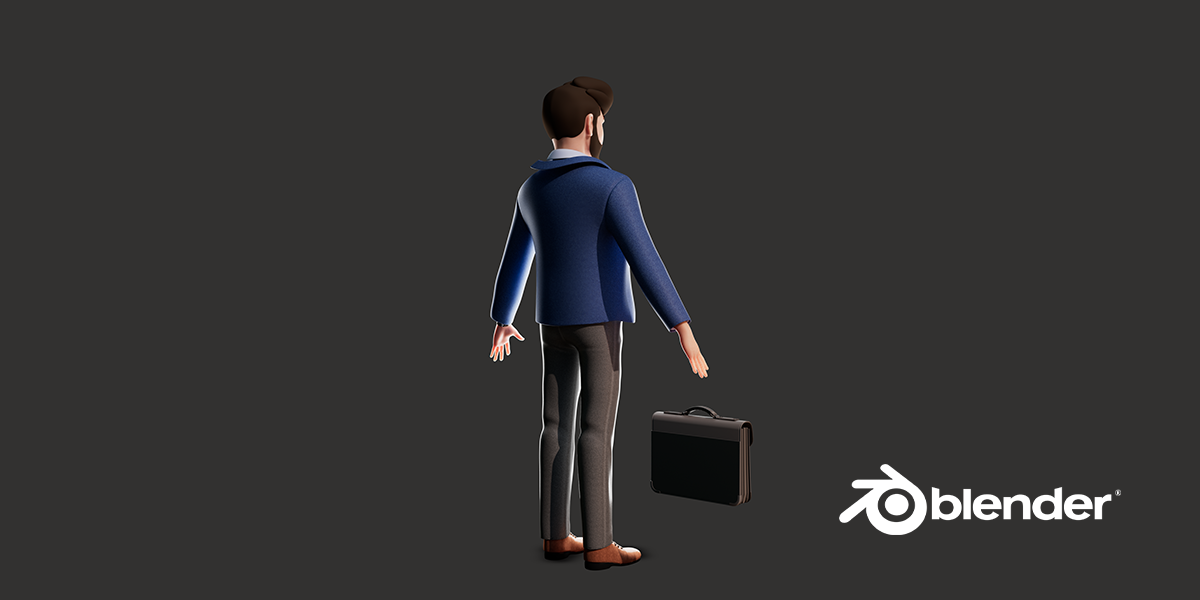 Cartoon Man 3D model - Blender Market