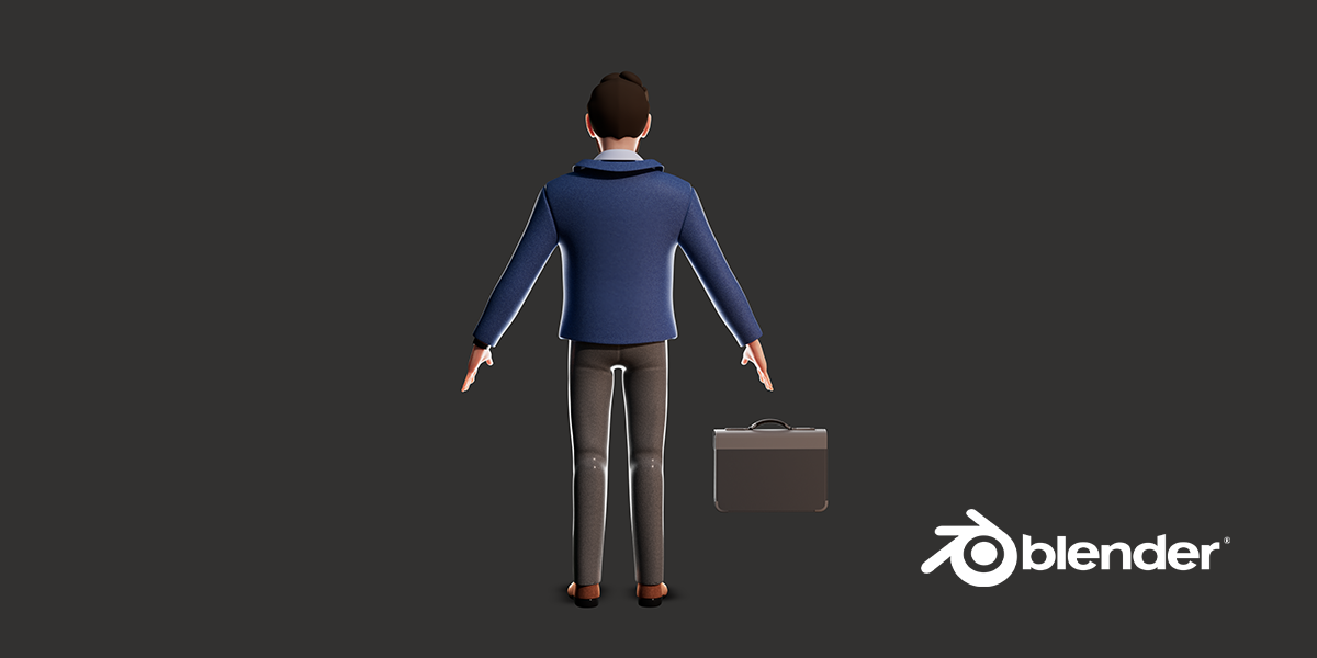 Cartoon Man 3D model - Blender Market