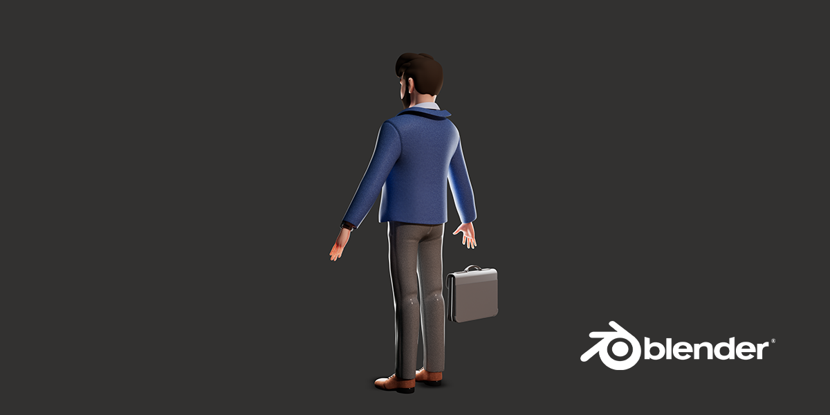 Cartoon Man 3D model - Blender Market