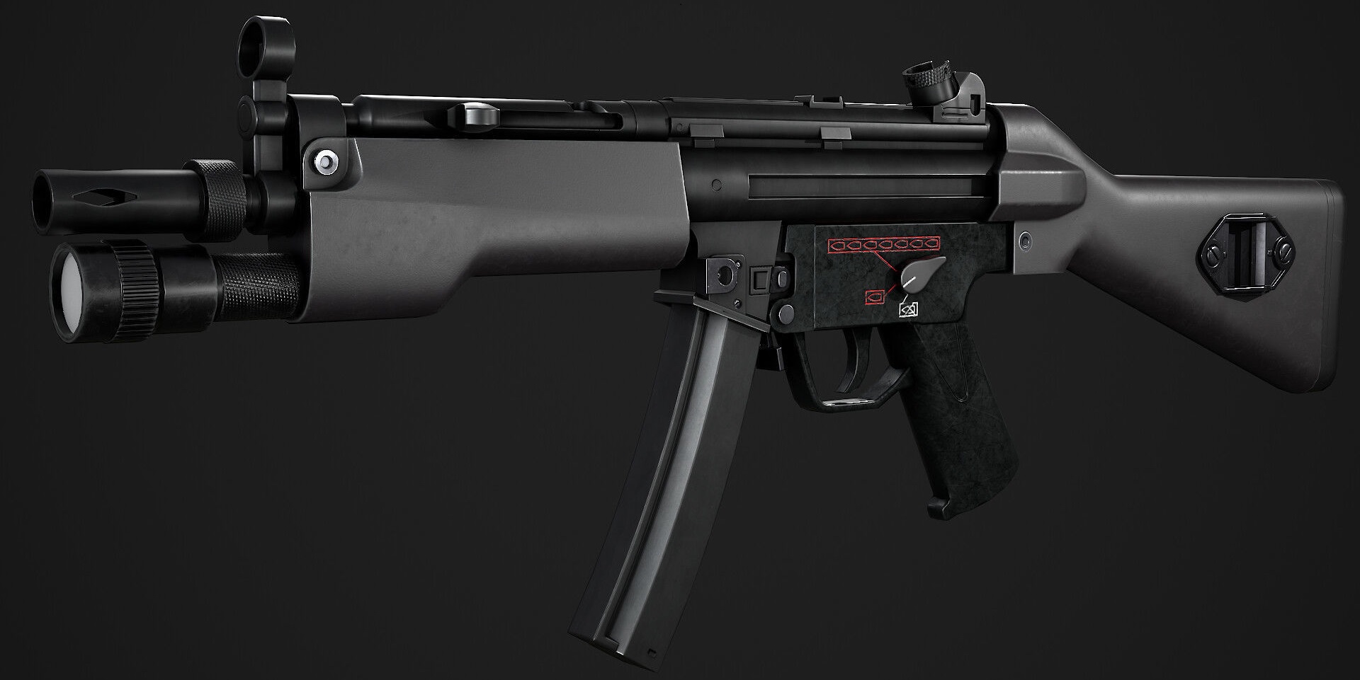 MP5 3D Model - Blender Market