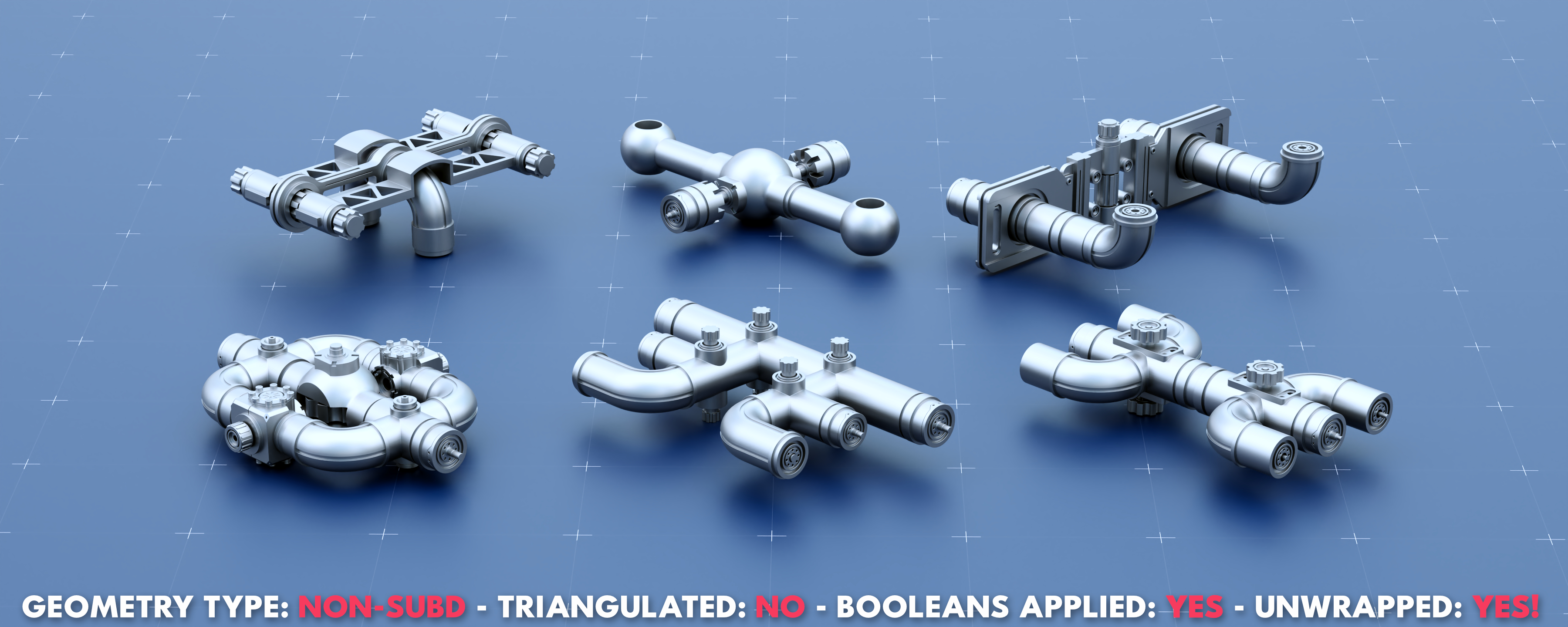 Sci-Fi Greeble Kitbash Pack #2 //125 Models - Blender Market
