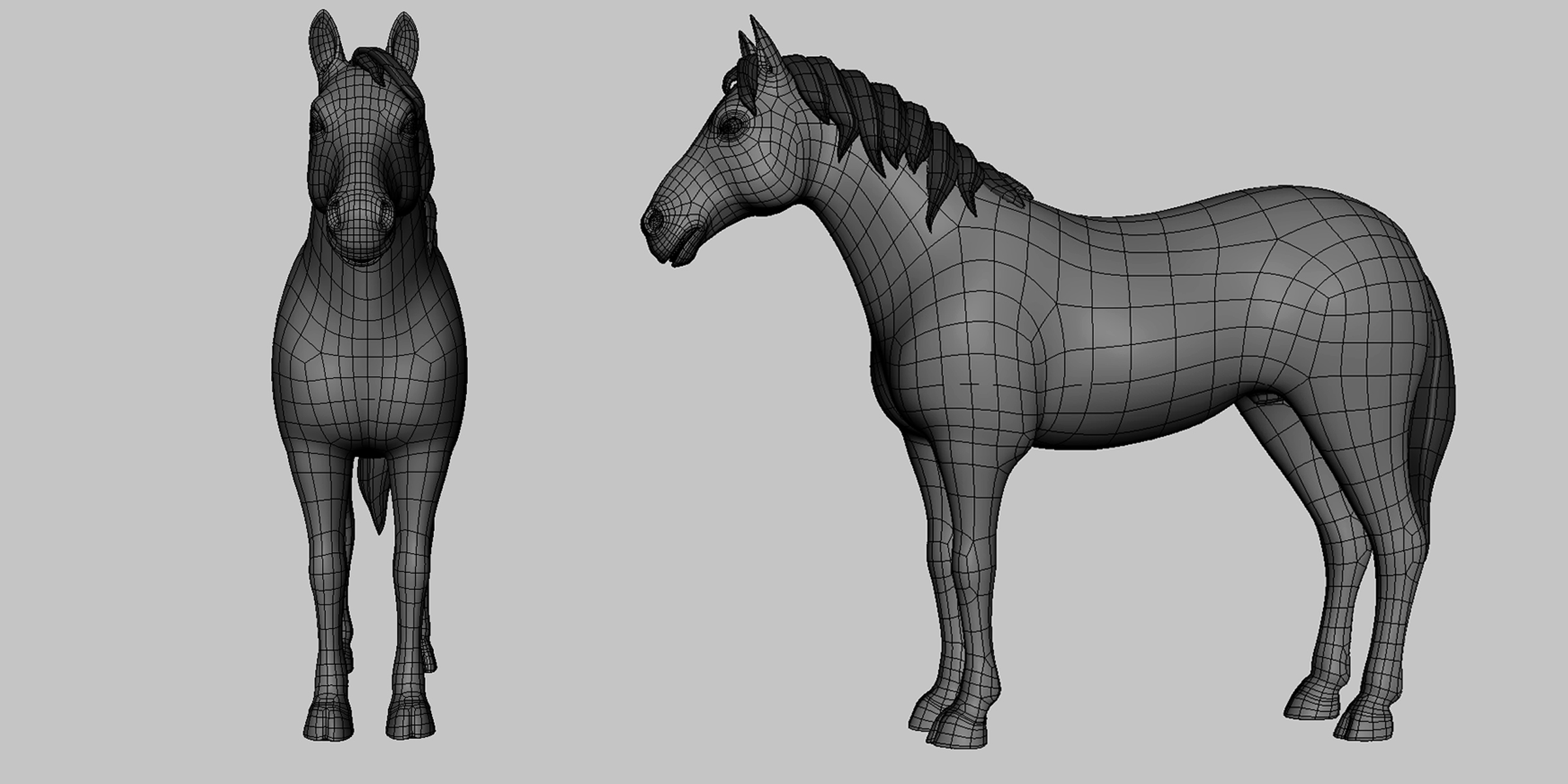 Horse - Topology + Uv Map - Blender Market