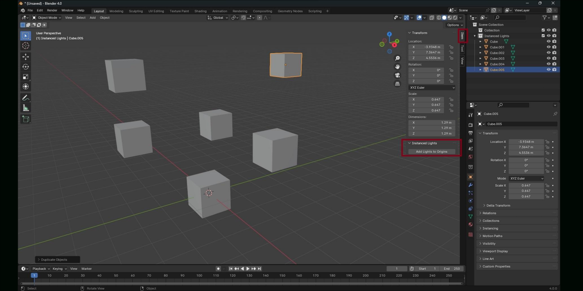 Instanced Lights : Effortlessly Illuminate Object Origins - Blender Market Instanced Lights : Effortlessly Illuminate Object Origins - Blender Market