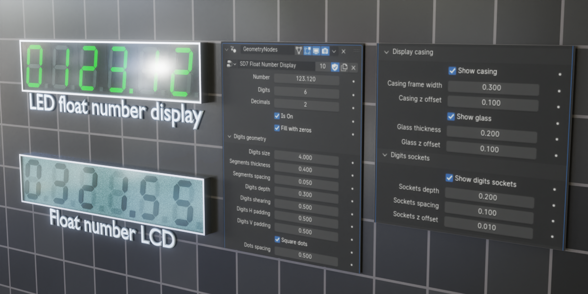 Seven Segments Display - Procedural models of LCD / LED displays for ...