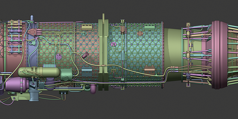 Jet Engine 3D Model - Blender Market