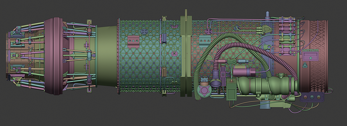 Jet Engine 3D Model - Blender Market