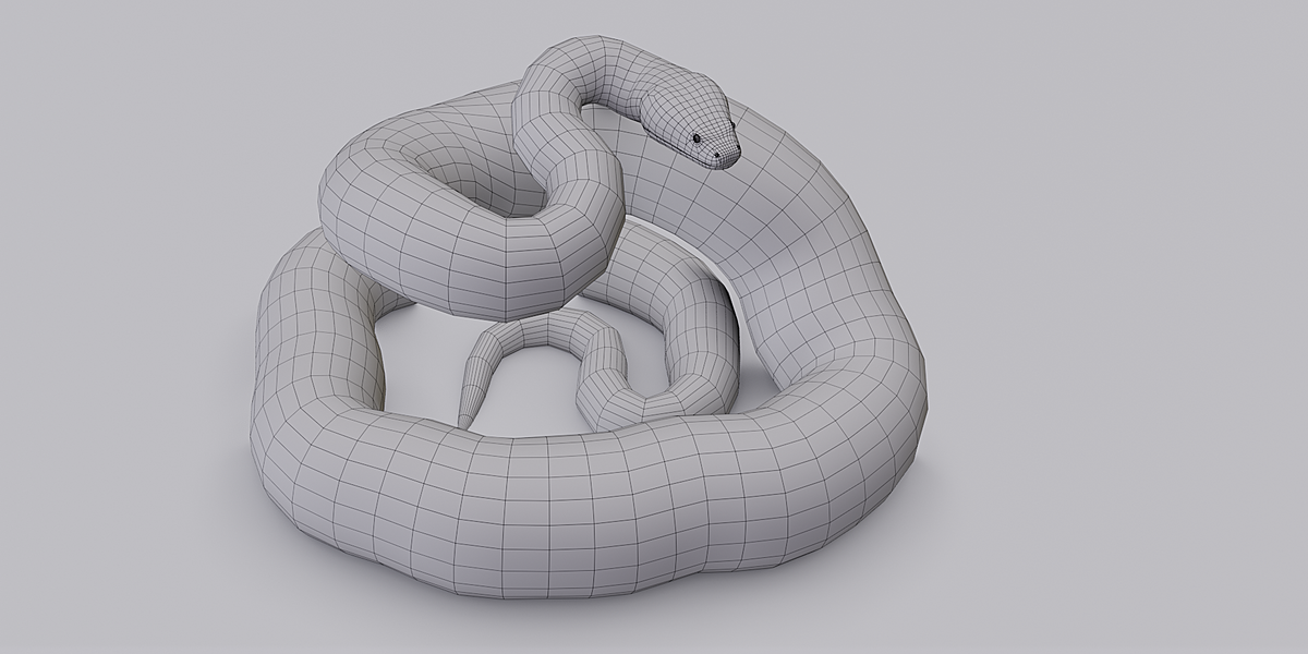 Animated Green Anaconda - Blender Market