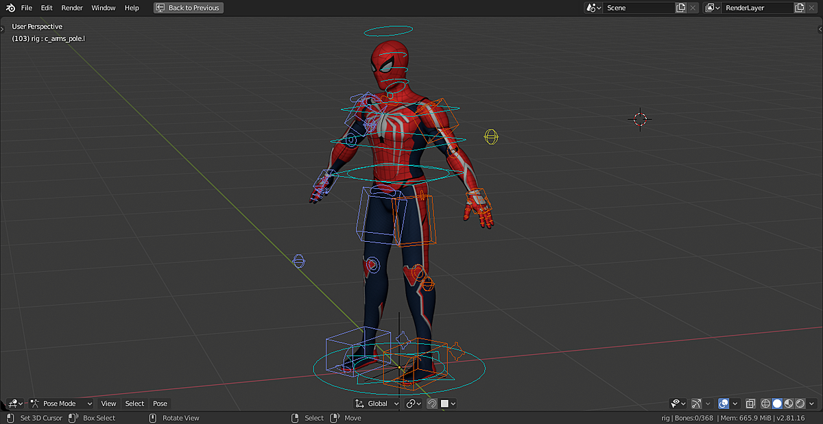 Spiderman Custom Suit design - Blender Market