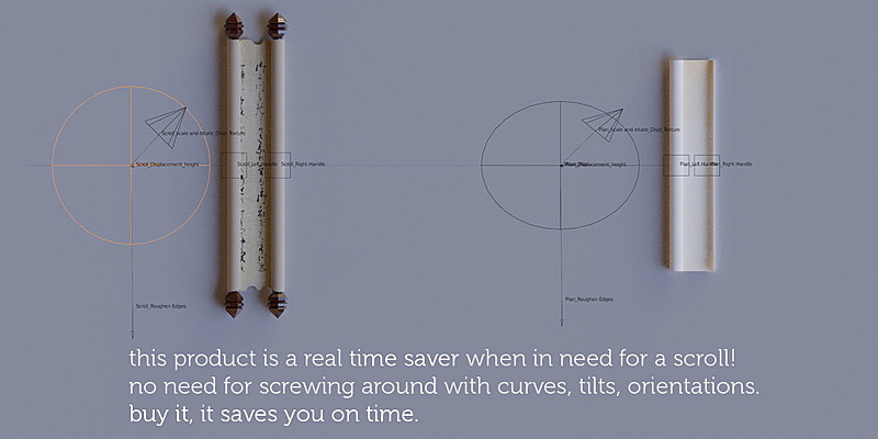 Rigged Scroll Plan - Blender Market