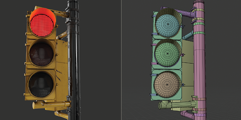 Traffic Light PBR - Blender Market