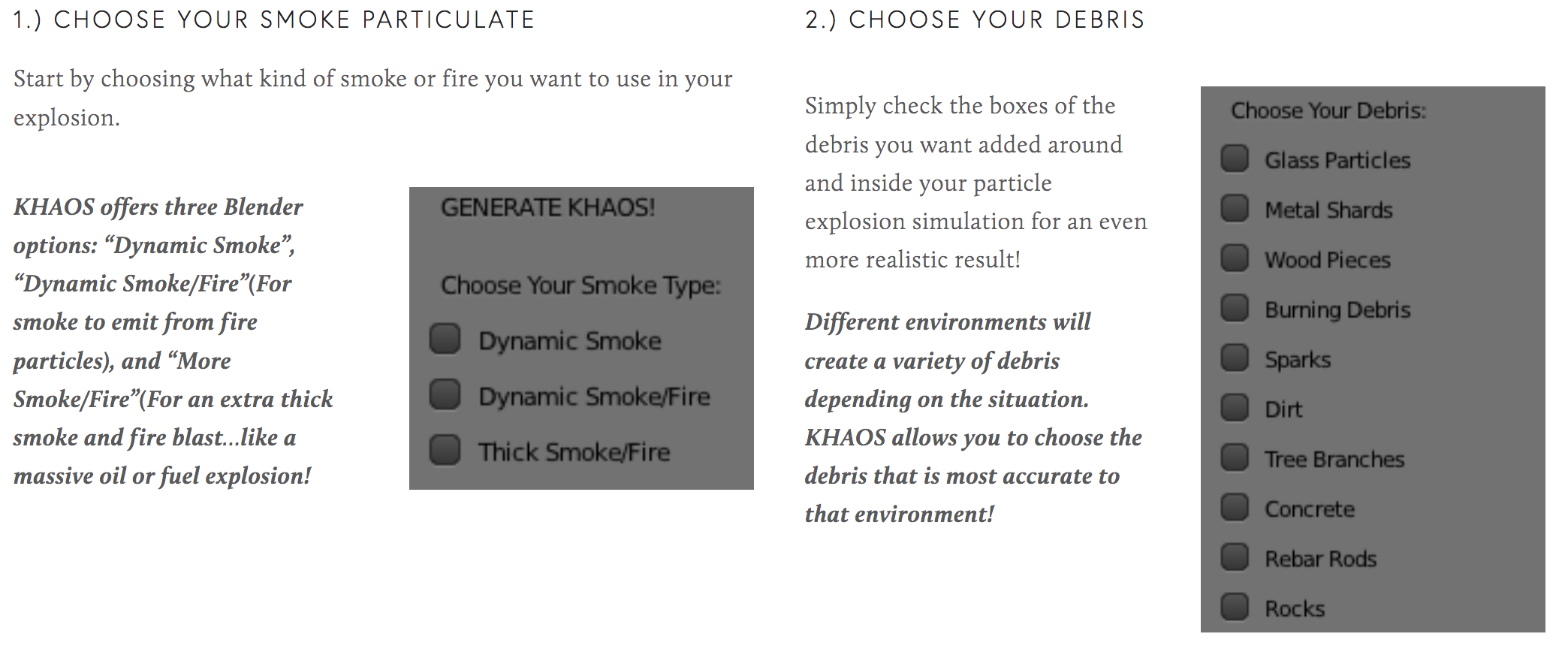 KHAOS: Explosion/Destruction Add-on | BlenderNation Bazaar