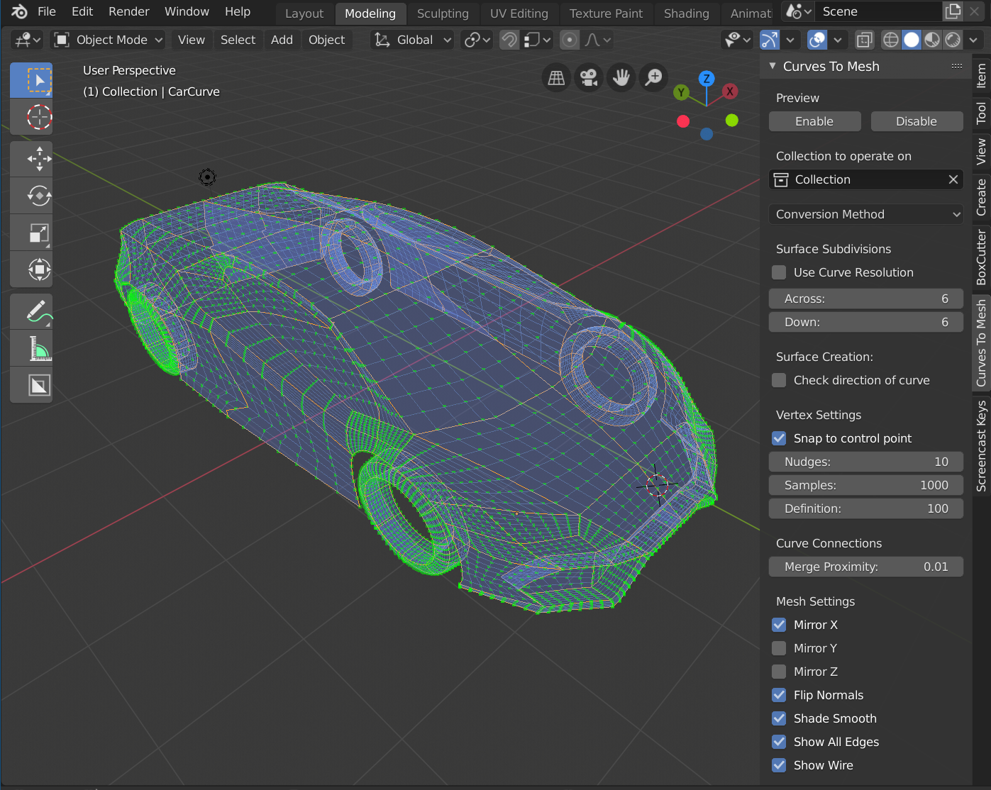 Curves To Mesh | BlenderNation Bazaar