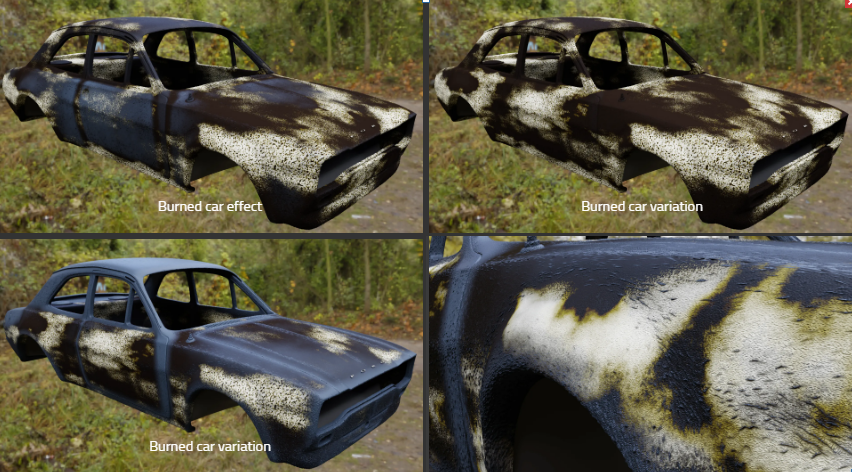 Procedural weathering and destruction vehicle shader | BlenderNation Bazaar