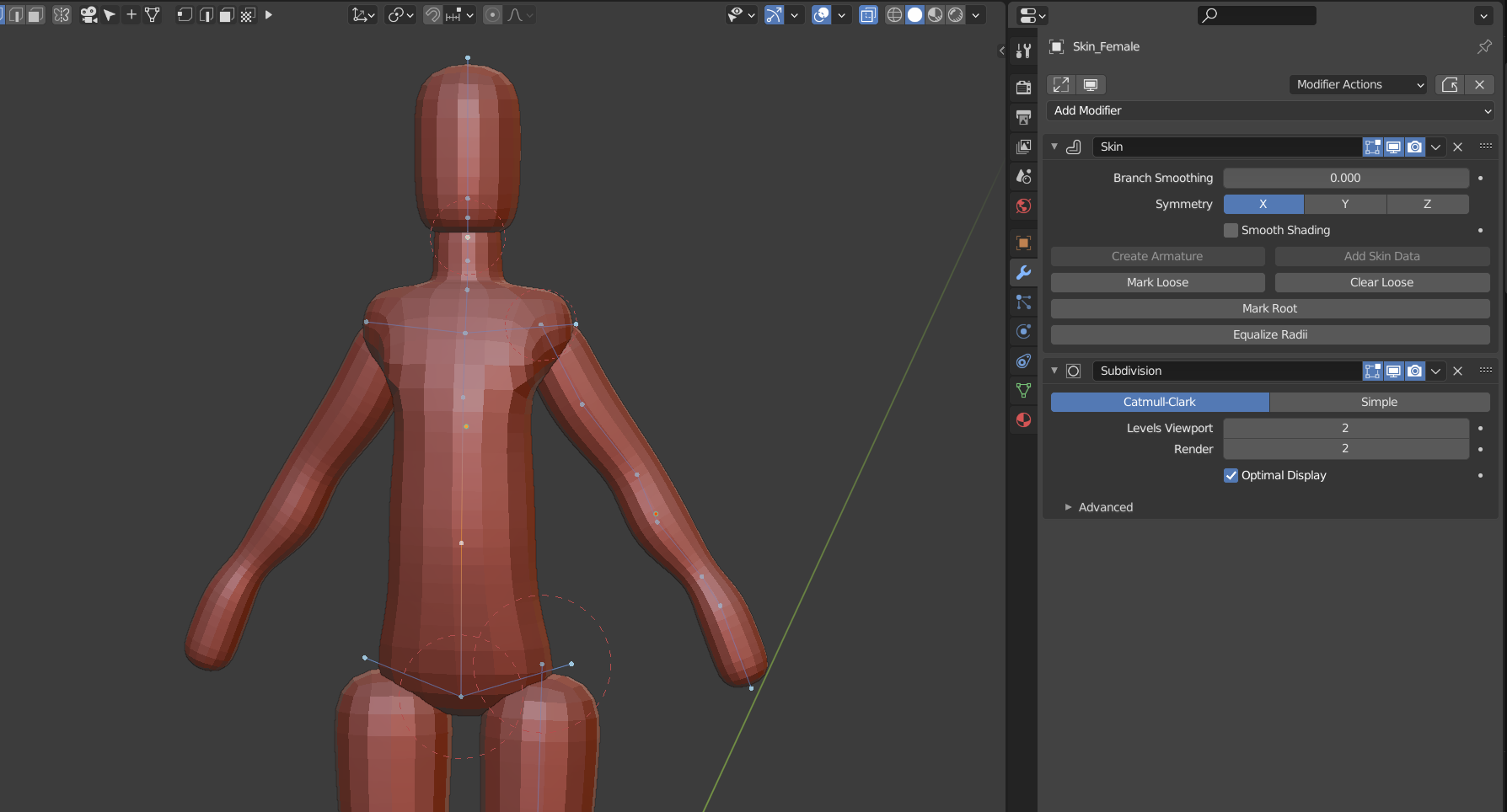 Skin Modifier Base Model Female Blender Market