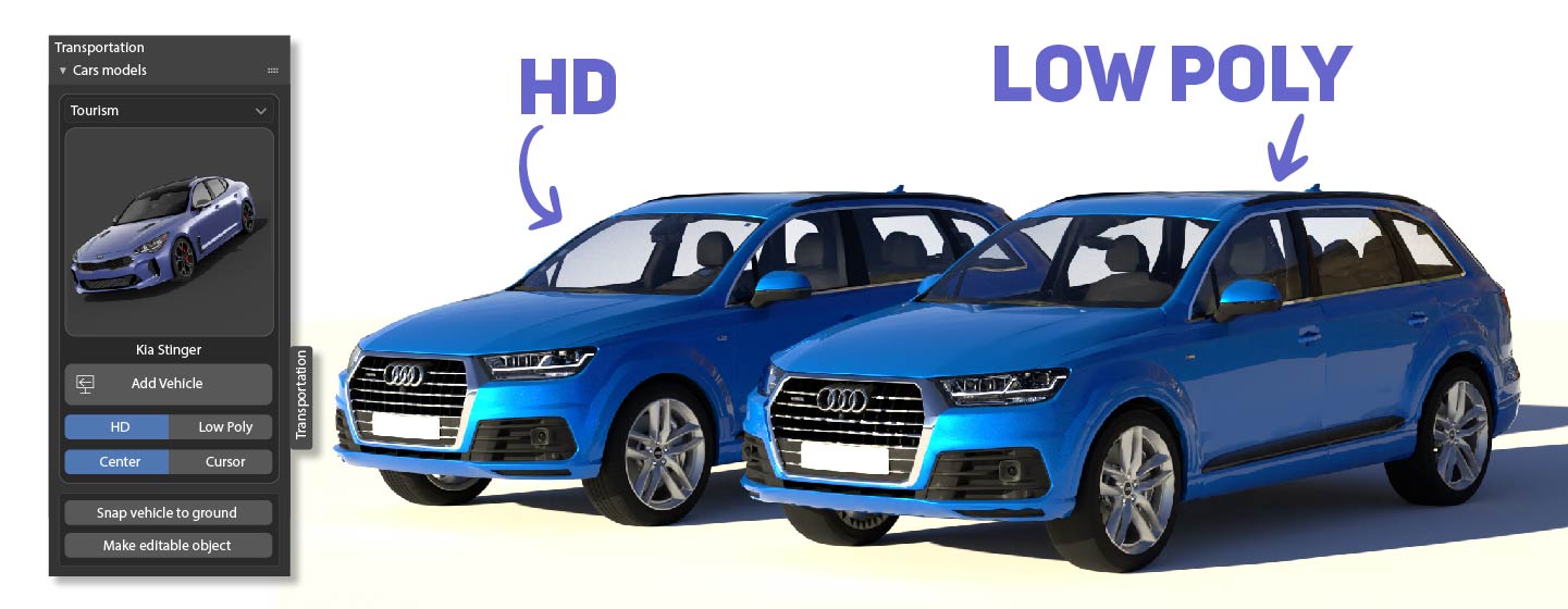 Car Transportation - Addon Car And Vehicle Rigged Cars Library Car ...