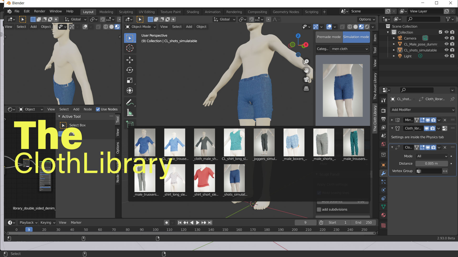 The CLoth Library addon for blender Version 4 - Blender Market The CLoth Library addon for blender Version 4 - Blender Market