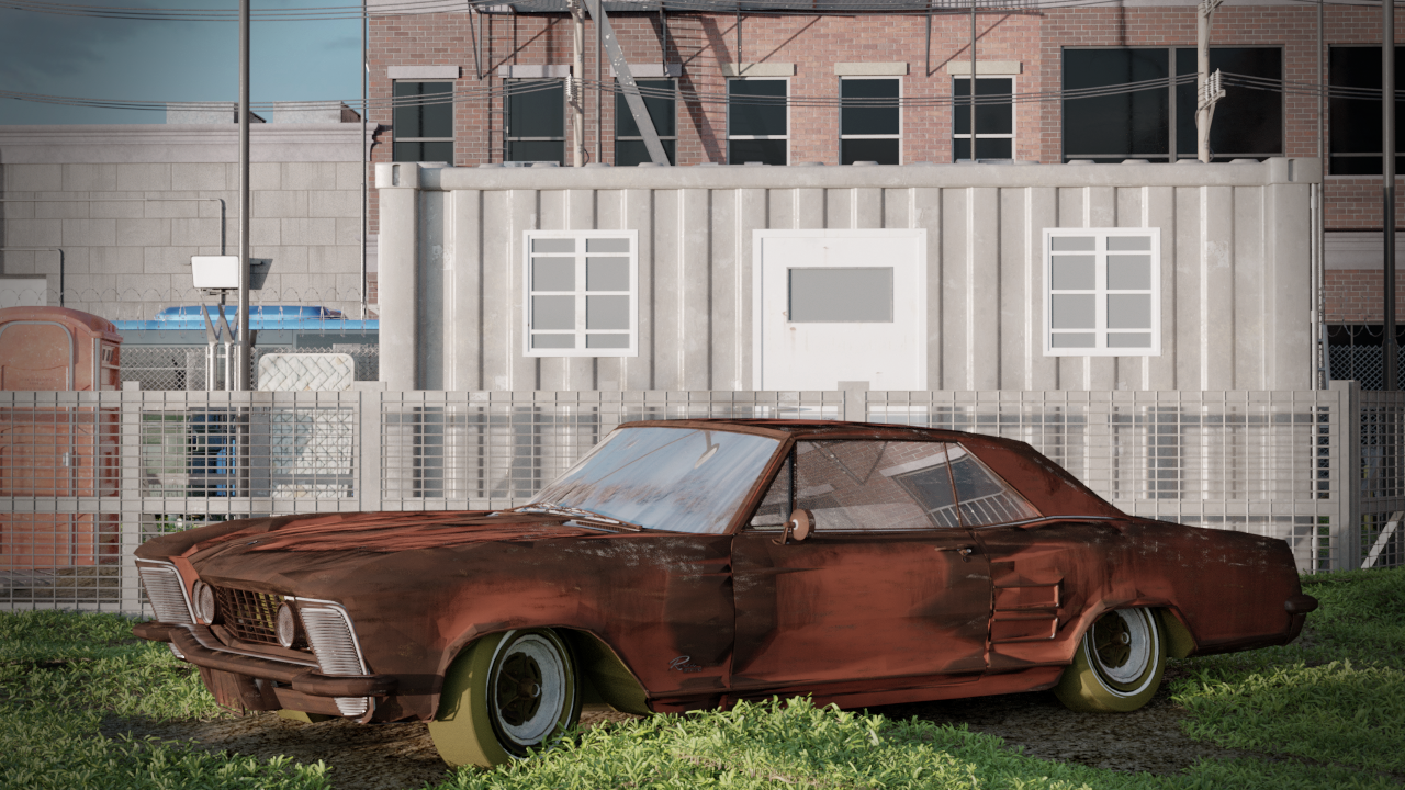 Procedural weathering and destruction vehicle shader | BlenderNation Bazaar
